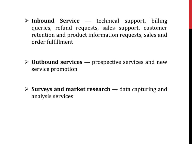 Different Types of BPO Services | PPT