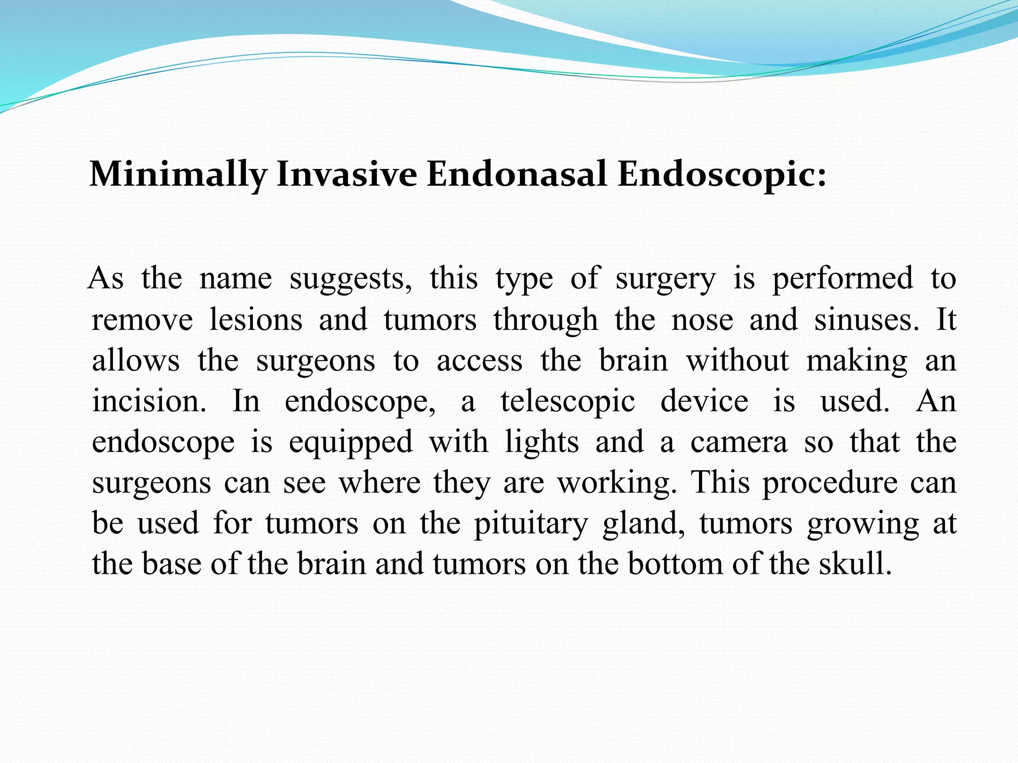Different Types of Brain Surgery | PPTX
