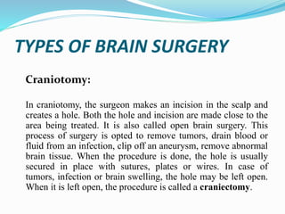 Different Types of Brain Surgery | PPTX