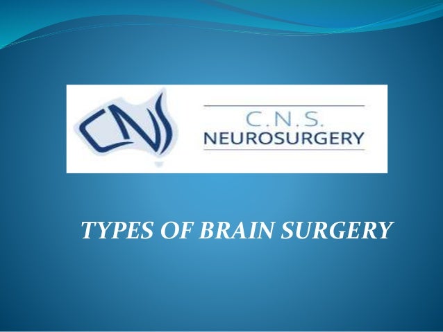 Different Types of Brain Surgery