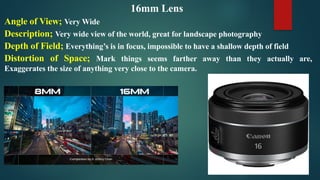 Different types of Camera Lenses; A Photography Perspective | PPTX