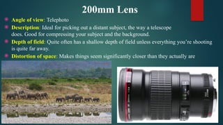 Different types of Camera Lenses; A Photography Perspective | PPTX