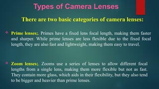 Different types of Camera Lenses; A Photography Perspective | PPTX