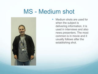 Different types of camera shots | PPTX