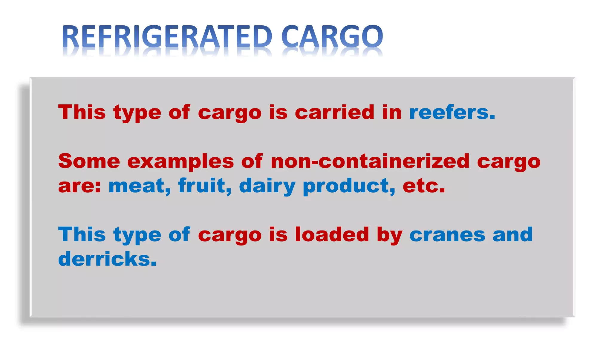 Different types of cargo | PDF