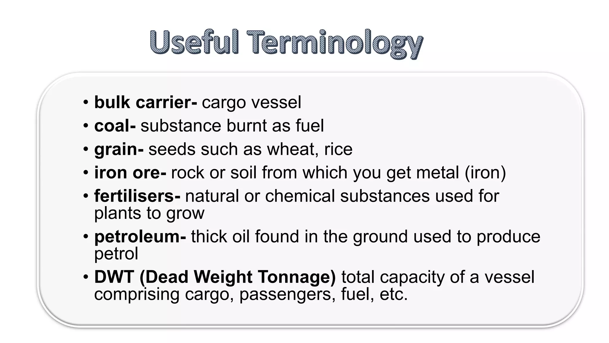 Different types of cargo | PDF