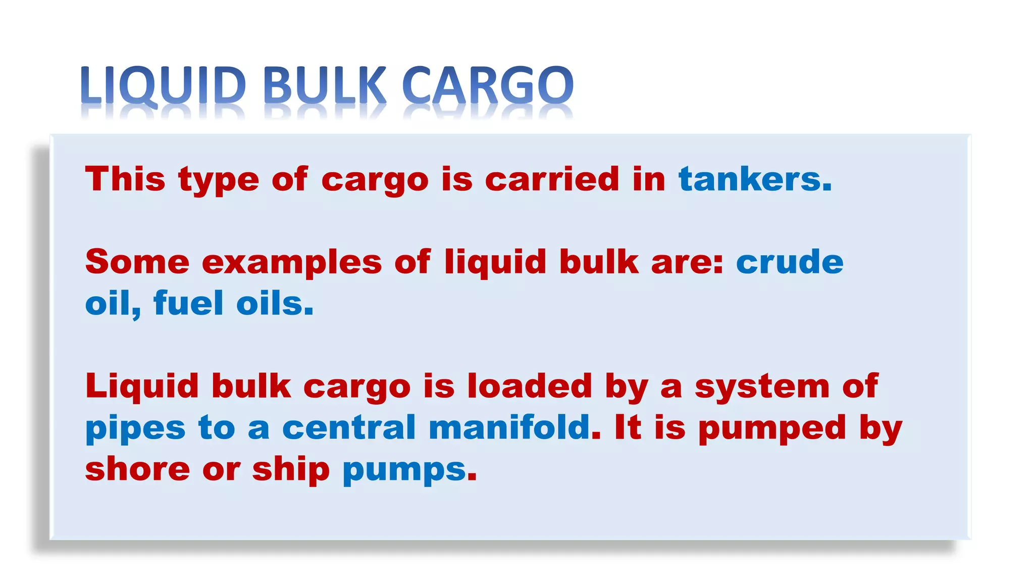 Different types of cargo | PDF