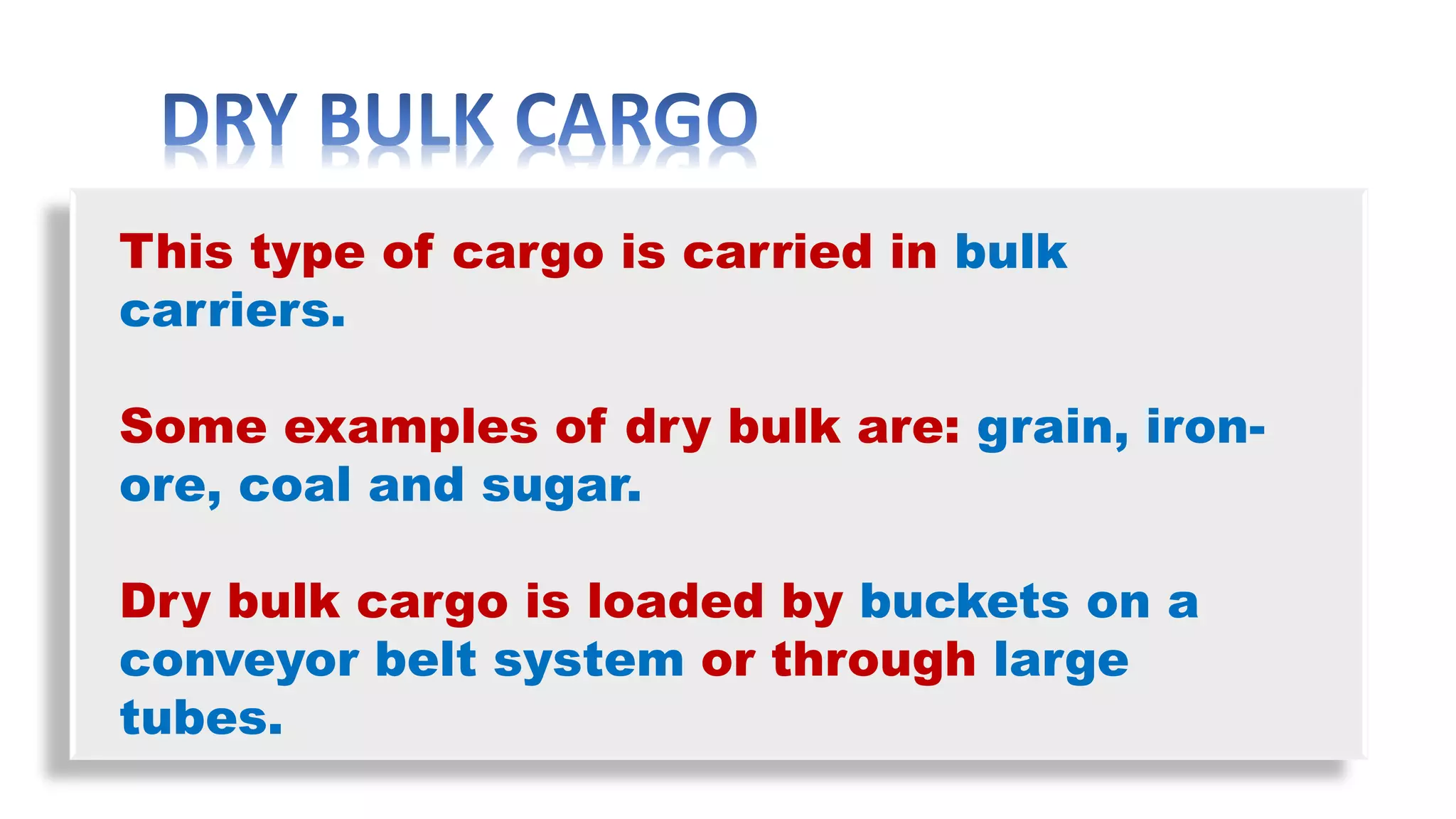 Different types of cargo | PDF