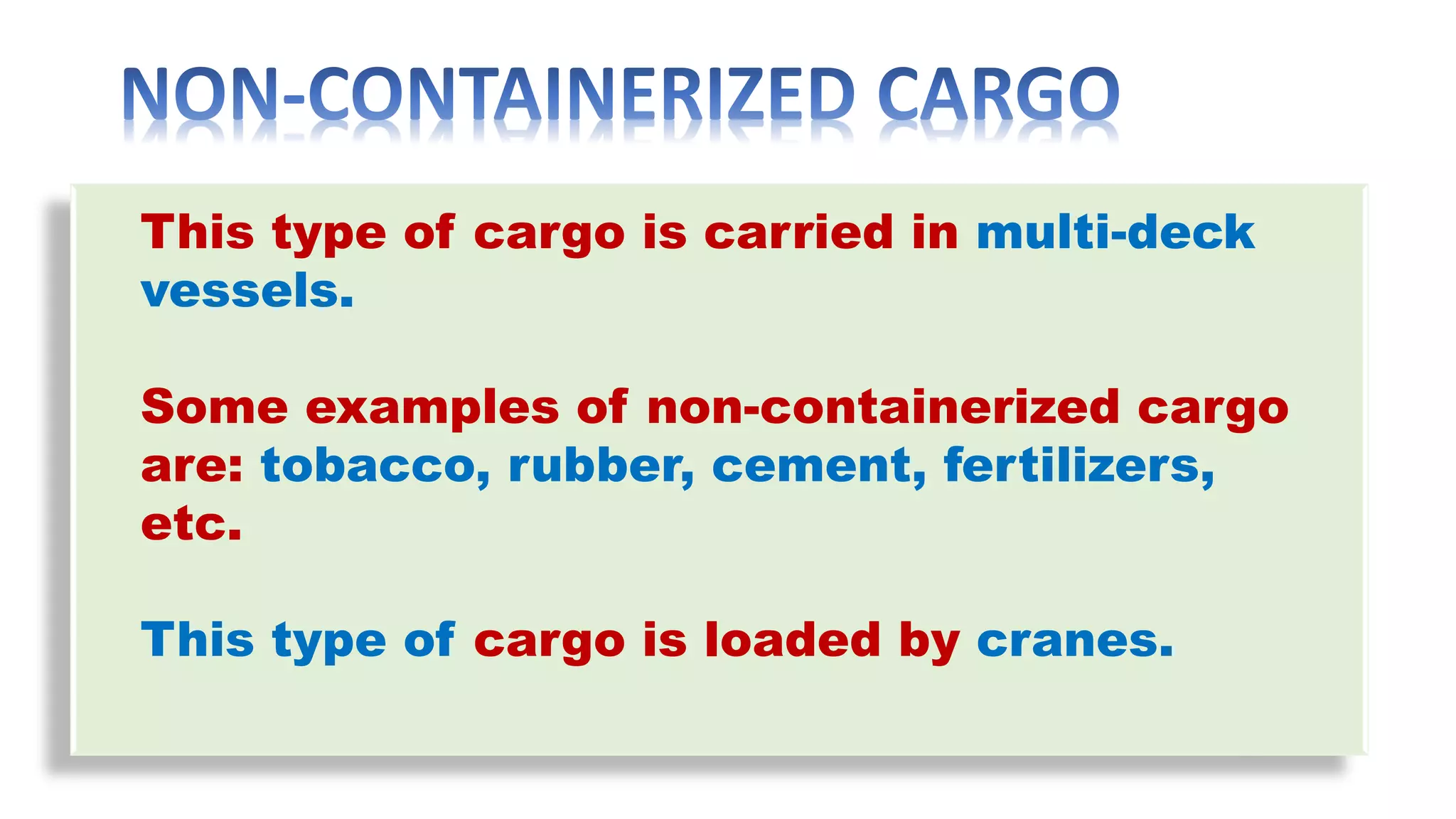 Different types of cargo | PDF