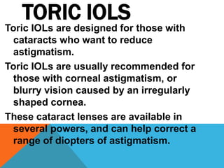 TYPES OF INTRAOCULAR LENSES.pptx