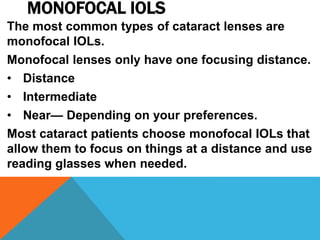 TYPES OF INTRAOCULAR LENSES.pptx