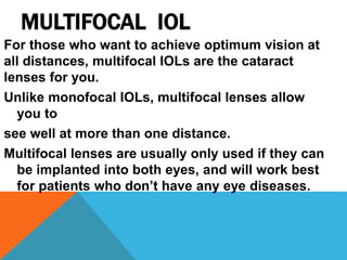 TYPES OF INTRAOCULAR LENSES.pptx