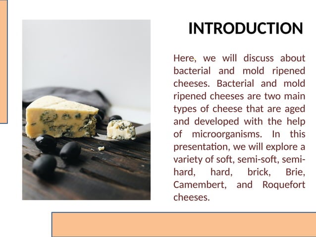 different types of bacterial and mold ripened cheese.pptx