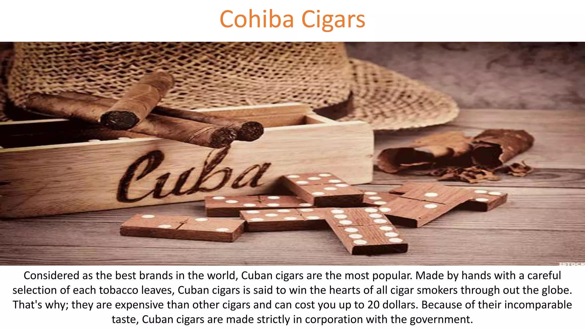 Different types of cigars | PPTX