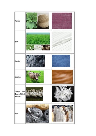 Different Types Of Clothing Materials With Pictures & Their Uses | PDF