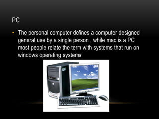 Different types of computers | PPTX