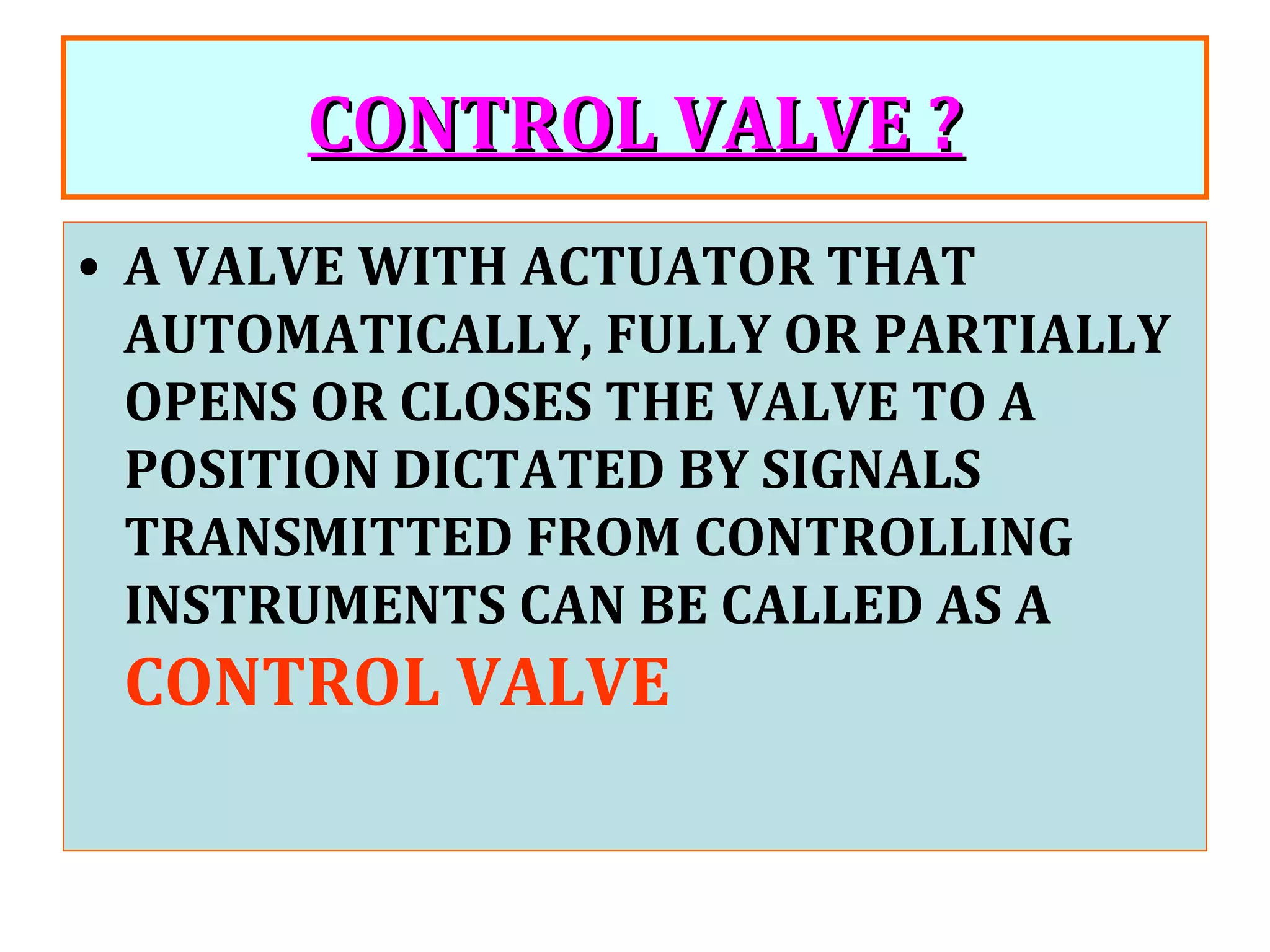 Different types of control valves | PPT