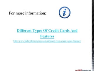 Different Types Of Credit Cards And Features | PPTX