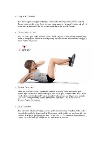 Different types of crunches