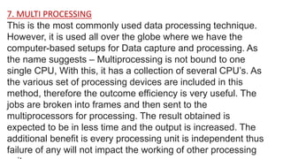 Different types of data processing | PPT