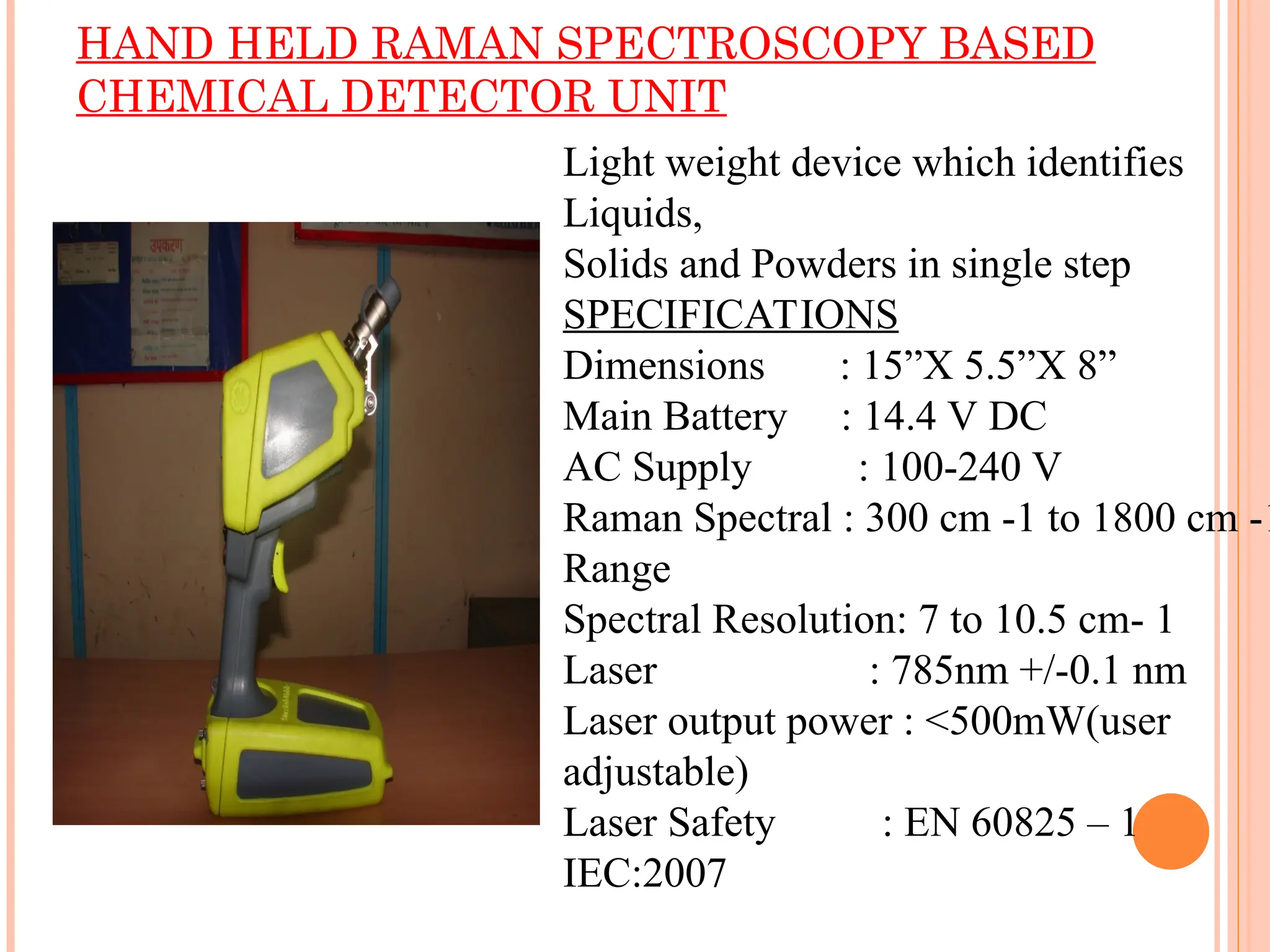 different types of detection and monitoring equipments.PPT