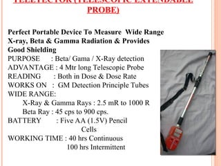 different types of detection and monitoring equipments.PPT