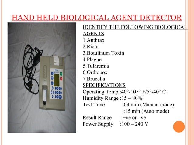 different types of detection and monitoring equipments.PPT
