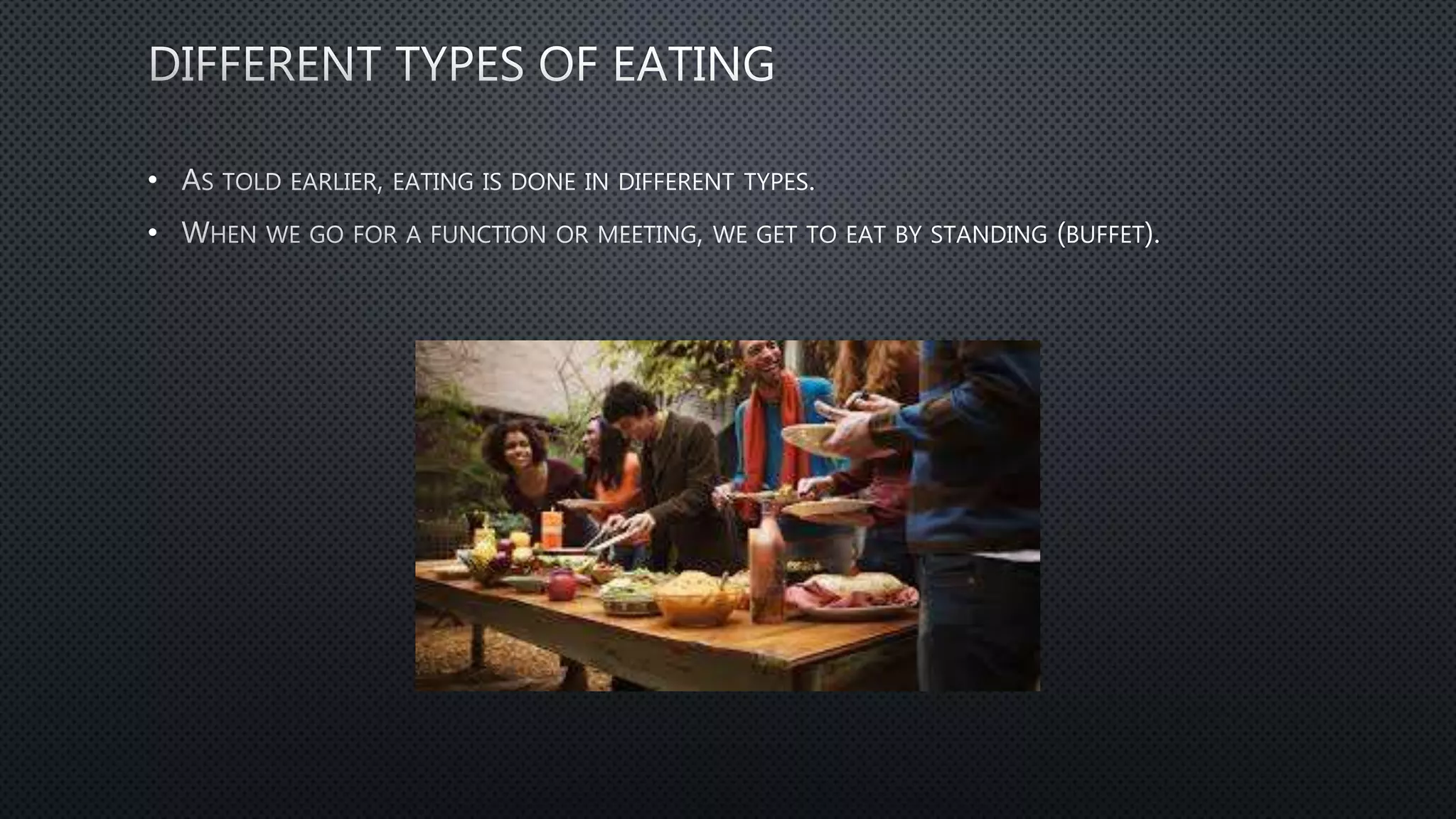 Different types of dining typology | PPT