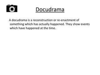 Different types of documentary | PPTX