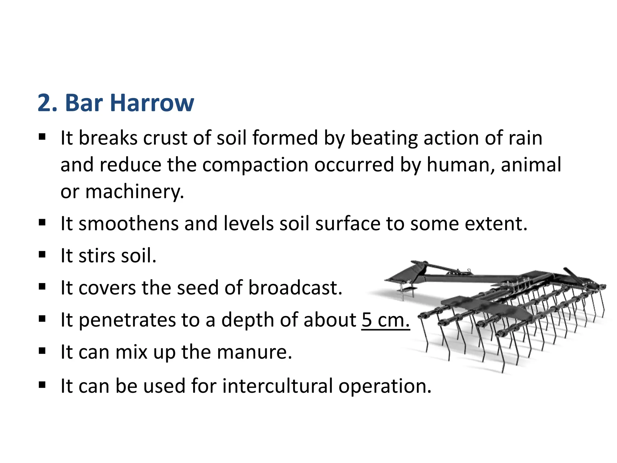 Different types of Equipments used in tillage and their functions ...