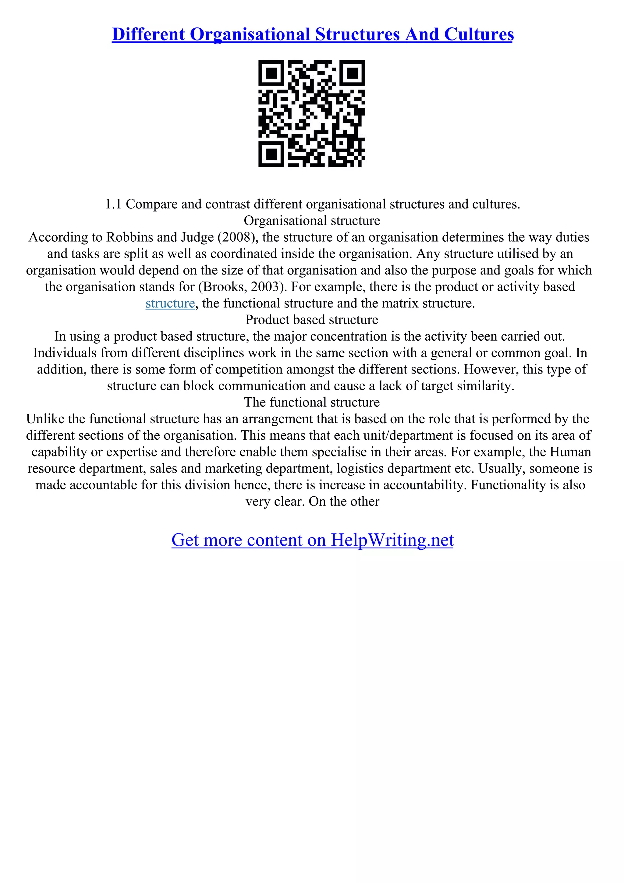 Different Types Of Essay Structures | PDF