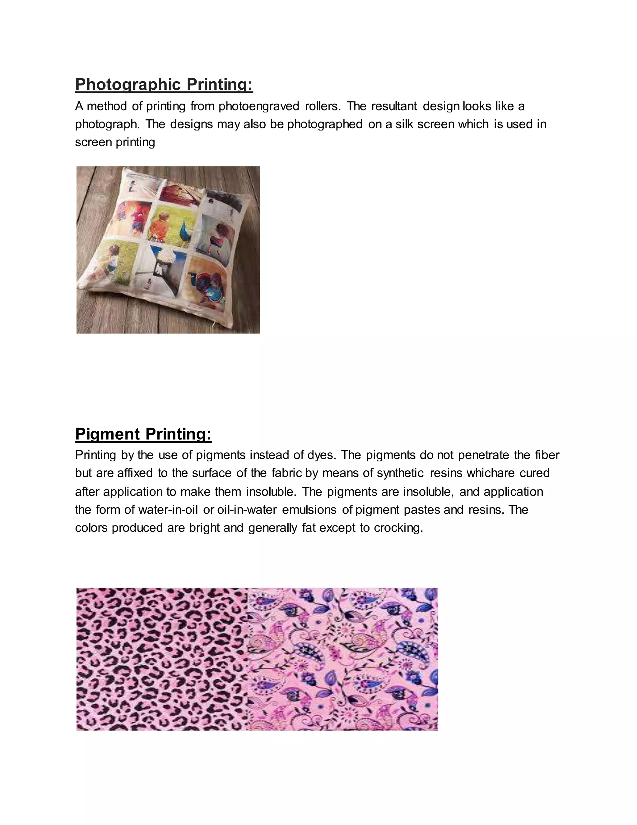 Different types of fabric prints | DOCX