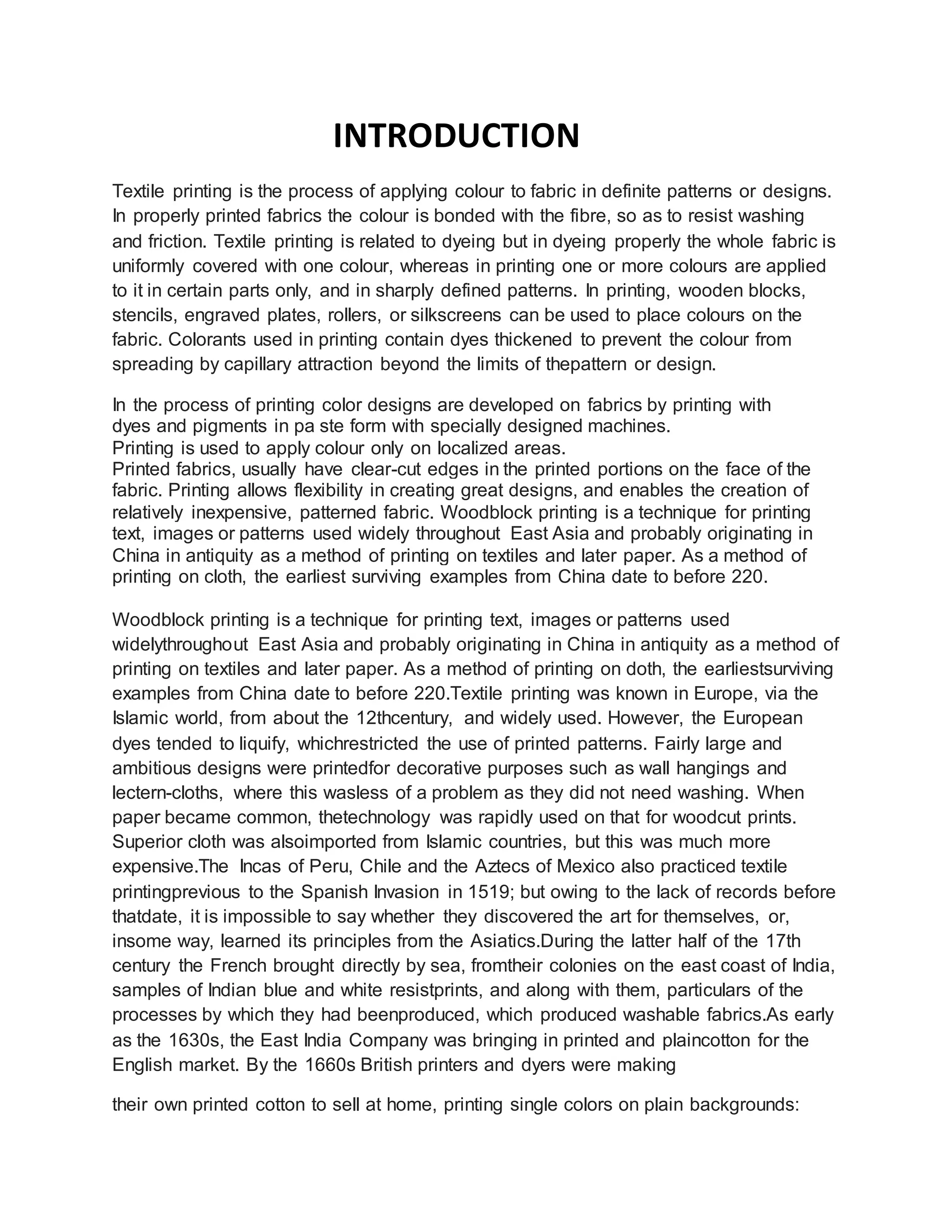 Different types of fabric prints | DOCX