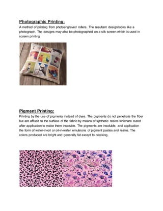 Different types of fabric prints | DOCX