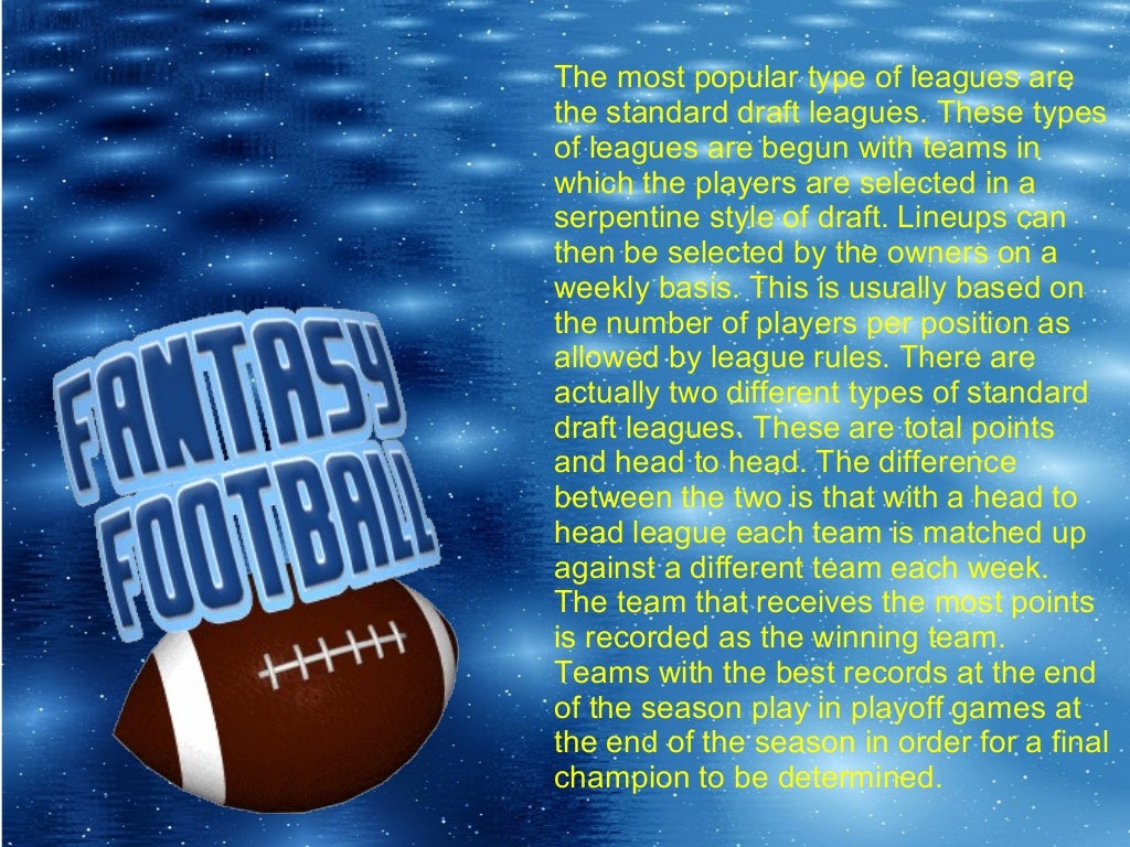 Different types Of Fantasy Football Leagues different-types-of-fantasy-football-leagues