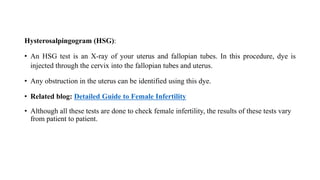 Different Types of Female Fertility Tests | PPT