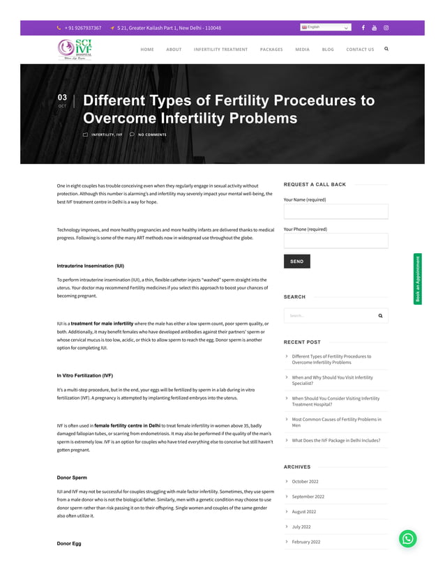 Different Types Of Fertility Procedures To Overcome Infertility