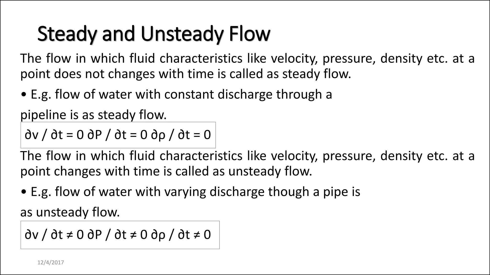Different types of flows and lines in fluid flow. | PDF