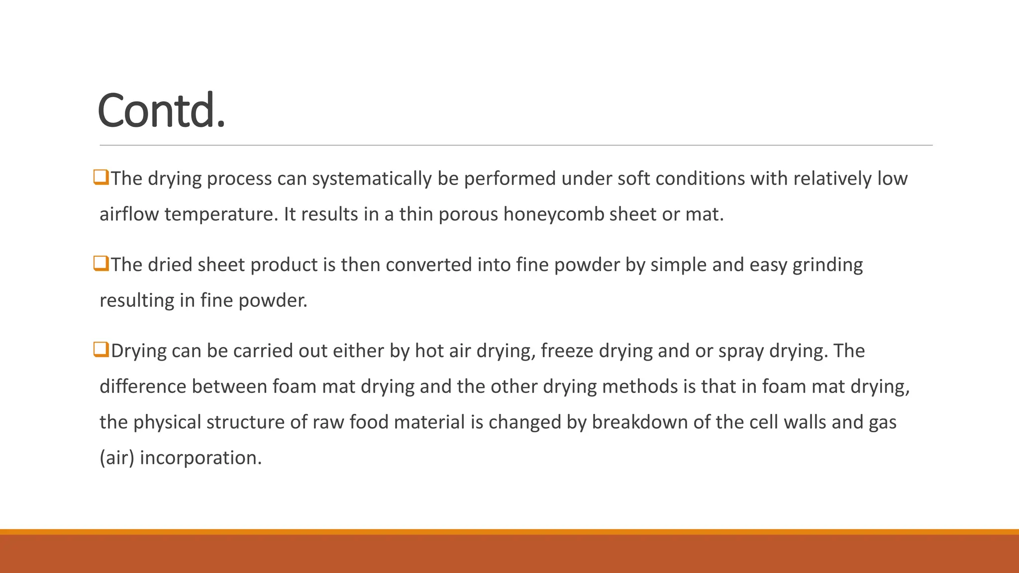 Different Types of Food Product Drying (Foam mat, heat pump and osmotic ...