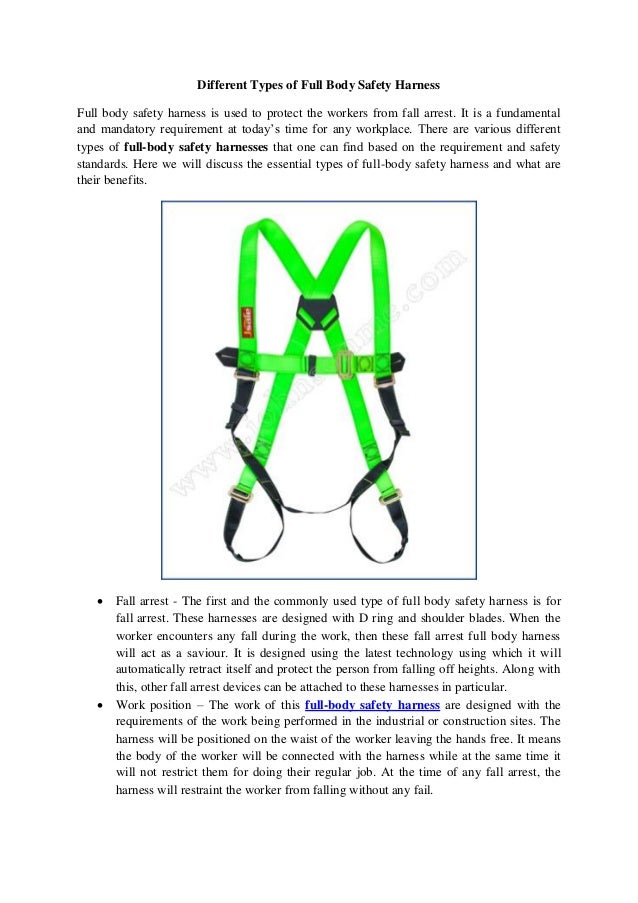 Different Types Of Full Body Safety Harness different-types-of-full-body-safety-harness