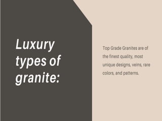 Different Types of Granite | PPTX