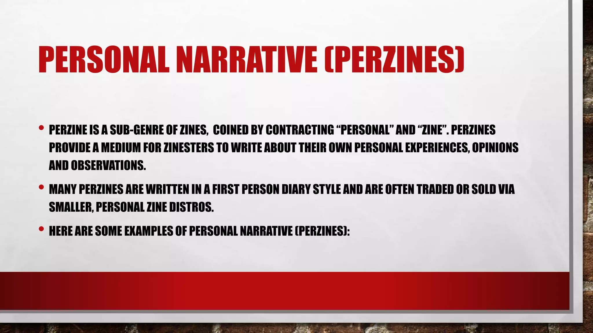 Different types of graphic narrative | PPTX