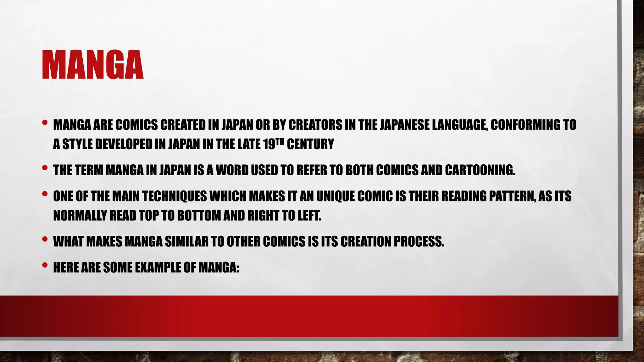 Different types of graphic narrative | PPTX