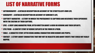Different types of graphic narrative | PPTX
