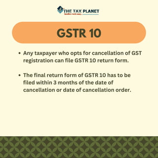 Different types of GST returns to be filed under GST Act.pdf