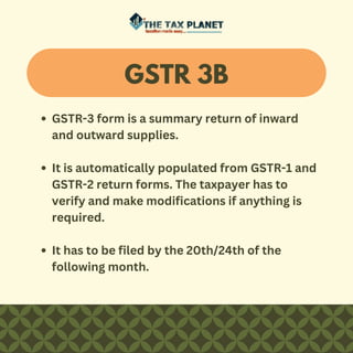 Different types of GST returns to be filed under GST Act.pdf