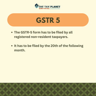 Different types of GST returns to be filed under GST Act.pdf