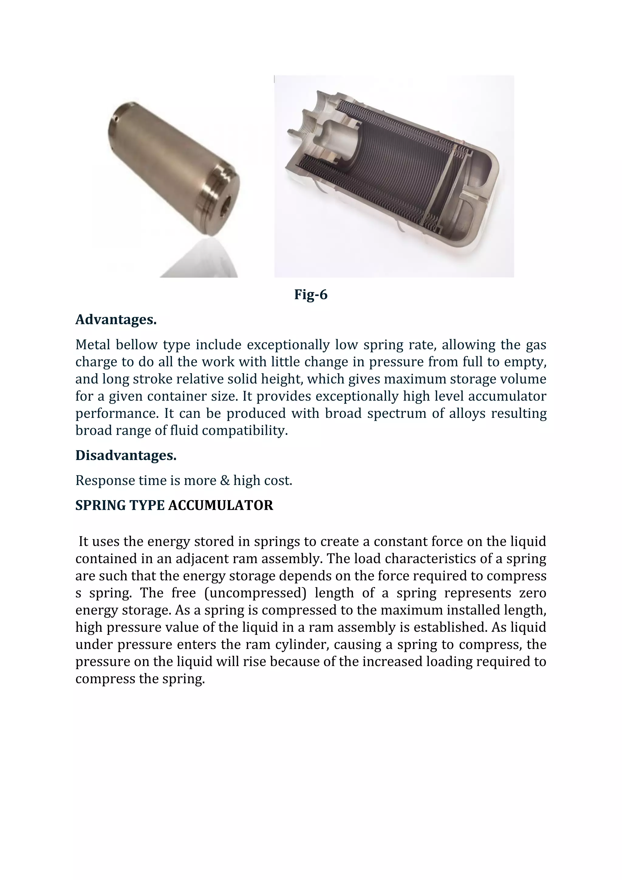 Different types of hydraulic accumulators | PDF