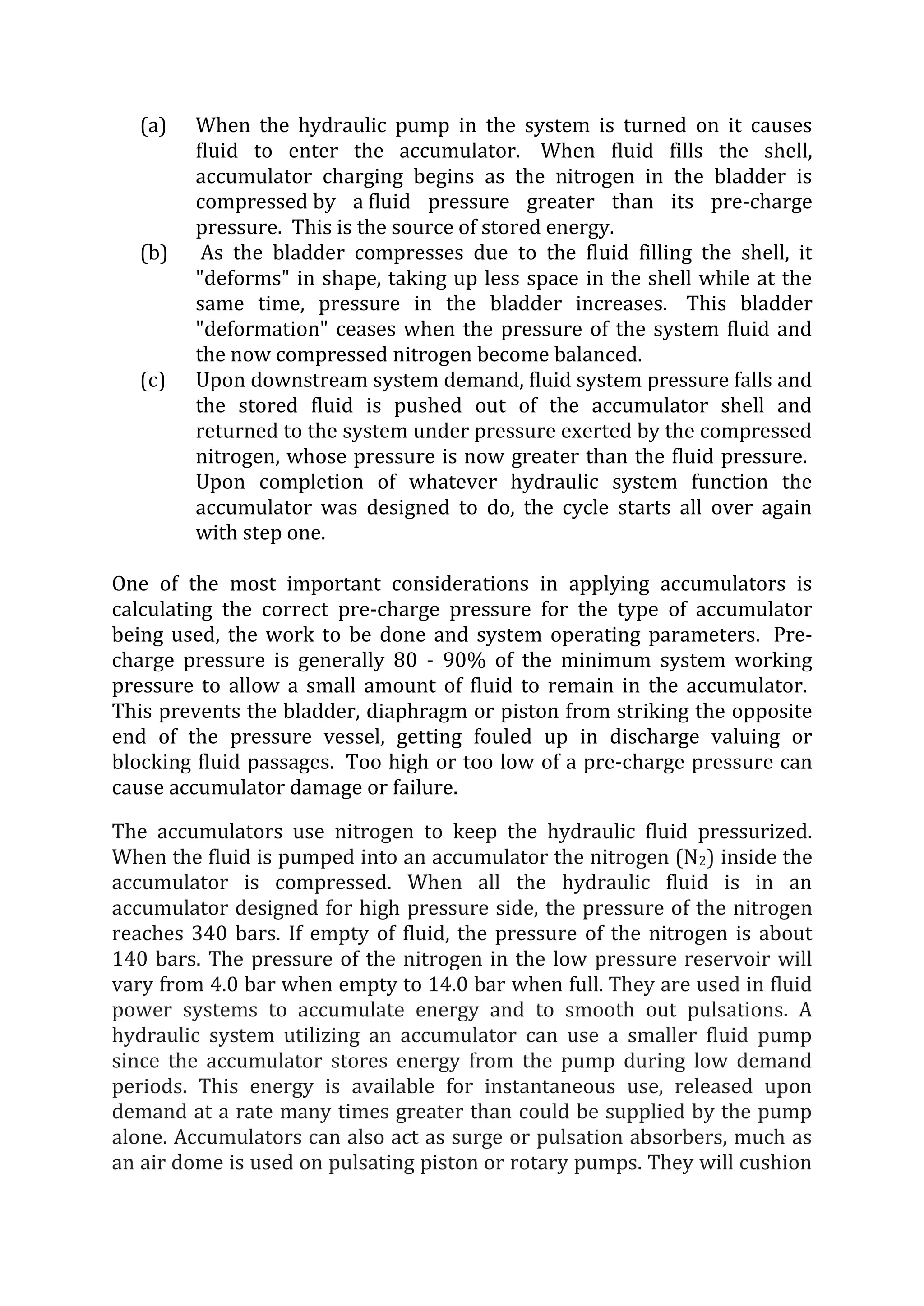 Different types of hydraulic accumulators | PDF