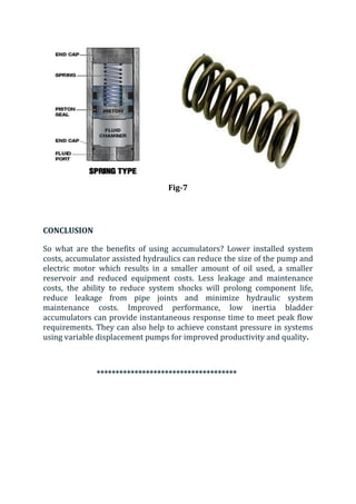 Different types of hydraulic accumulators | PDF